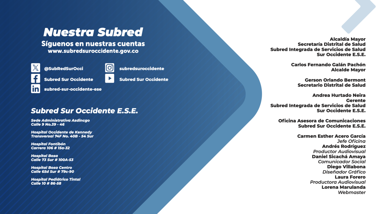Sintonízate con la Subred Sur Occidente – Diciembre - Subred Sur ...